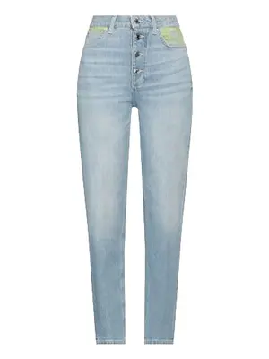 Guess Tapered Jeans With Appliqués - Blue