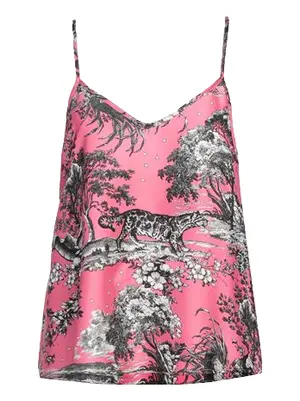 SHIRTAPORTER Floral-print Satin Camisole - Pink
