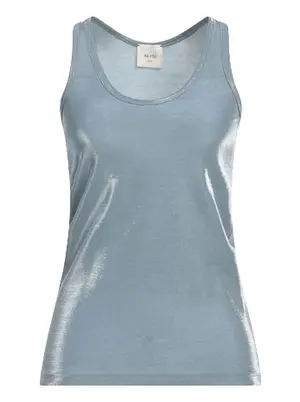 ALYSI Sleeveless Metallic Top - Blue