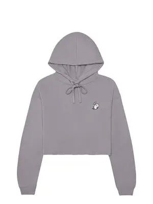 DALIX Heartly Ghost Cropped Hoodie - Storm