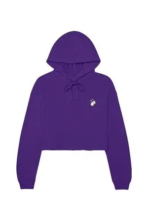 DALIX Heartly Ghost Cropped Hoodie - Team Purple