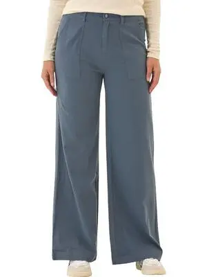 THREADS 4 THOUGHT Pamela Stretch Twill Wide Leg Pants - Raindrop