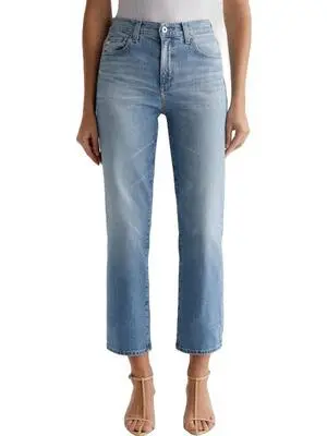 Ag Brinley Mid-rise Crop Straight-leg Jeans - Santa Ynez
