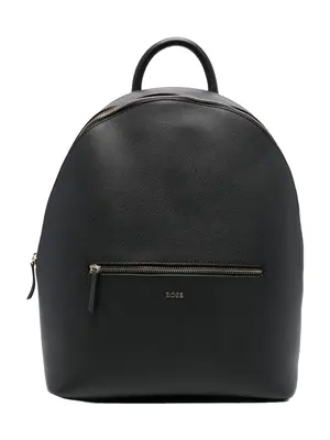 BOSS Leather Backpack - Black