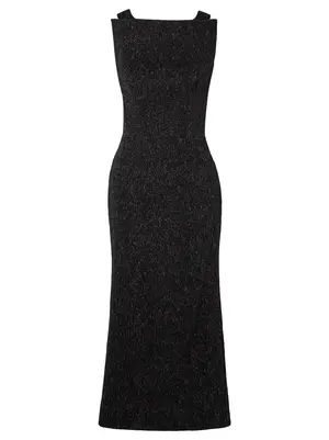 Maticevski Singular Open-back Metallic Gown - Black