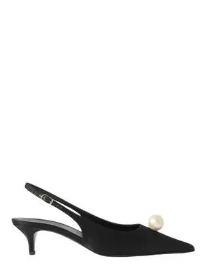 Magda Butrym Faux Pearl-embellished Slingback Pumps - Black
