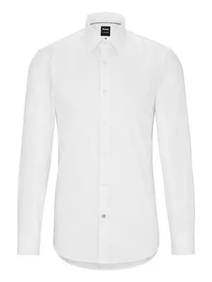 BOSS Long-sleeve Poplin Shirt - White