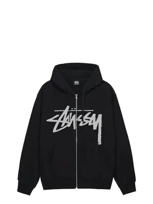 StÜssy Stock Zip Hoodie - Black