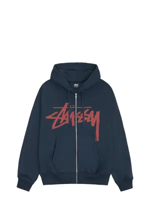 StüSsy Stock Zip Hoodie - Blue | Editorialist
