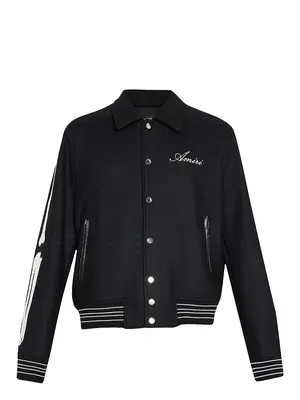 Amiri Bones Varsity Jacket - Black