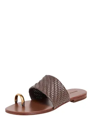 SIMKHAI Ariana Woven Leather Sandals