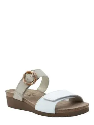 Naot Anabel Slide Sandal - White Leather/ Soft Ivory