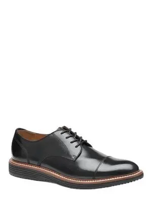 Johnston & Murphy Upton Cap Toe Derby - Black Full Grain