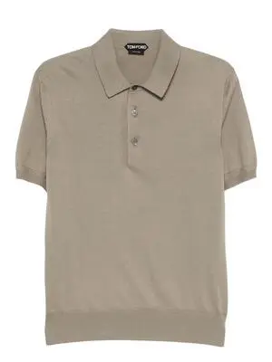 TOM FORD Fine-knit Polo Shirt - Green