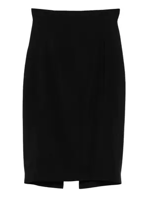 MUGLER Cut-out Midi Skirt - Black