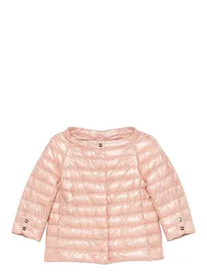 Herno Herno Collarless Quilted Jacket Pink
