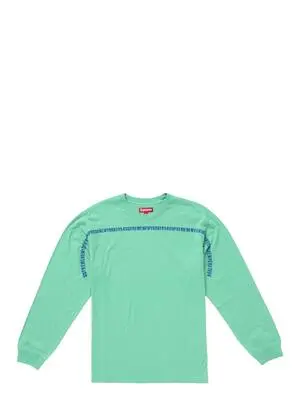 Supreme Intarsia Stripe Long Sleeve Top Bright Green
