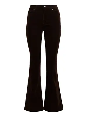 FRAME Le Easy Cotton-blend Corduroy Flared Pants - Chocolate