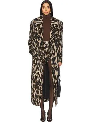 SEROYA Chiara Wool Coat - Bengal Print