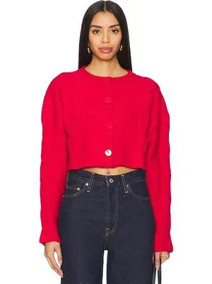 SNDYS Laine Cable Cardigan - Red