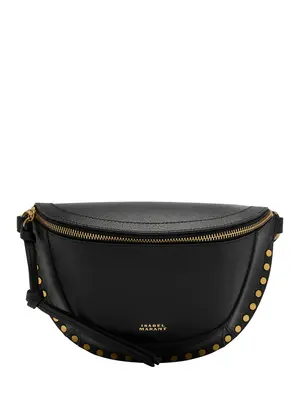 Isabel Marant Skano Grained Leather Shoulder Bag - Black