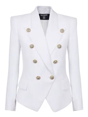 Balmain Double-breasted Blazer - White