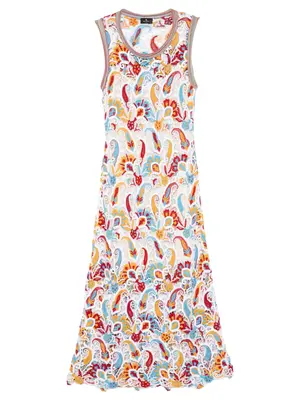 Etro Floral-lace Midi Dress - White