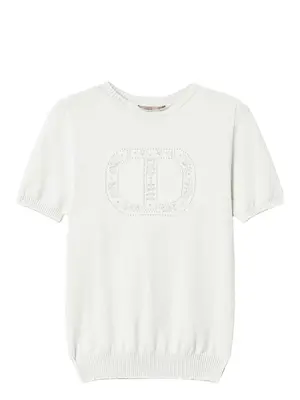 TWINSET Oval T-shirt - White