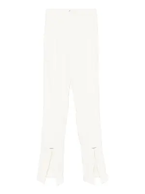 MUGLER Pierced Trousers - White