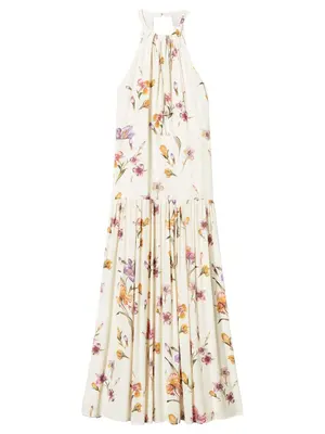 TWINSET Floral-print Crepe Dress - White