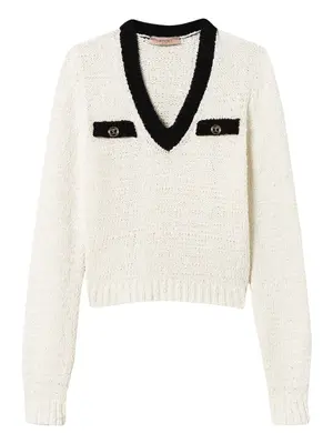 TWINSET Button-detailed Jumper - Neutrals