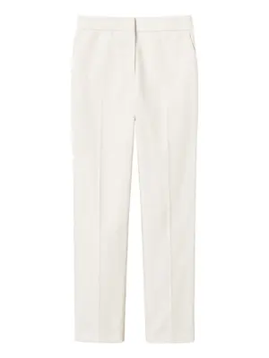TWINSET Straight-leg Gabardine Trousers - White