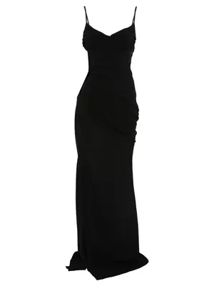 MUGLER Illusion Cut-out Gown - Black