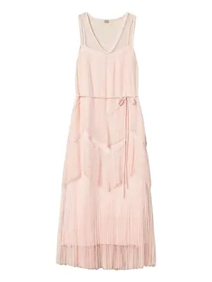 TWINSET Pleated Tulle Dress - Pink