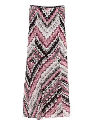 Missoni Zigzag-pattern Lamé Maxi Skirt - Black