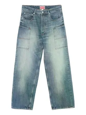 Kenzo Patch Pocket Jeans - Blue