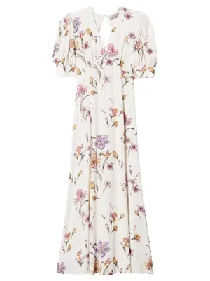 TWINSET Floral-print Crepe Dress - White