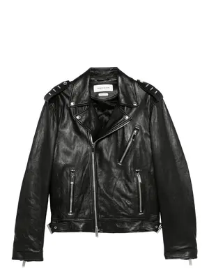 Alexander McQueen Leather Biker Jacket - Black