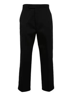 Thom Browne Mid-rise Tapered Chinos - Black
