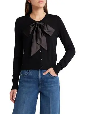 FAVORITE DAUGHTER Take A Bow Cardigan - Black