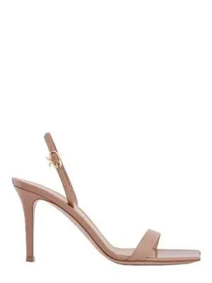 GIANVITO ROSSI Ribbon Stiletto 85 Sandal - Praline