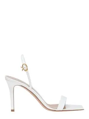 GIANVITO ROSSI Ribbon Stiletto 85 Sandal - White Leather