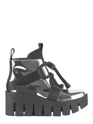 United Nude Grip Nomad Lo Platform Lug Booties - Silver