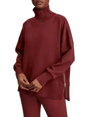 Varley Barker Turtleneck Sweatshirt - New Maroon
