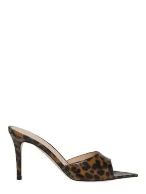 GIANVITO ROSSI Elle 85 Mule - Brown Nappa
