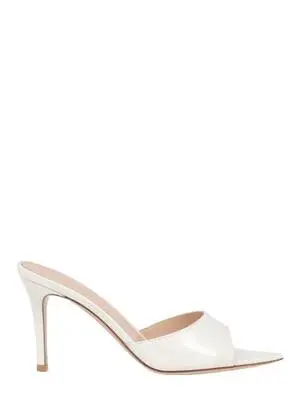GIANVITO ROSSI Elle 85 Mules - White Nappa