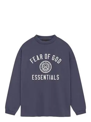 Fear Of God Essentials Jersey Long Sleeve Tee Shirt - Marine