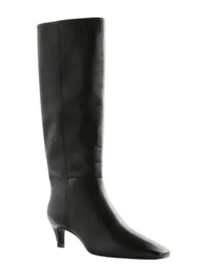 REFORMATION Remy Knee High Boots - Black