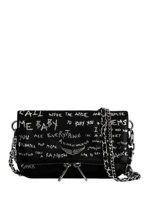Zadig&Voltaire Rock Nano Graffiti Bag - Black