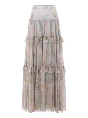Etro Printed Maxi Skirt - Neutrals